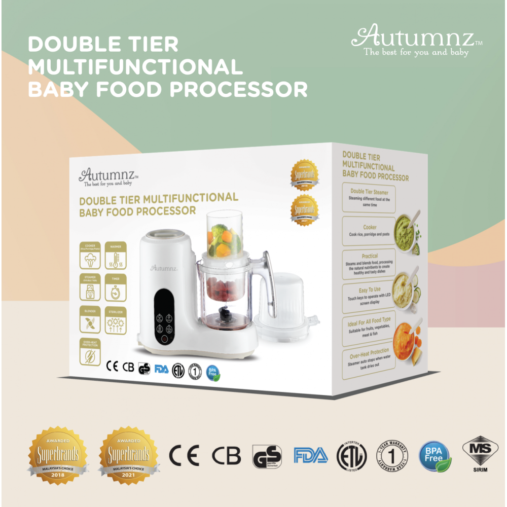 AUTUMNZ DOUBLE TIER MULTIFUNCTIONAL BABY FOOD PROCESSOR | OLA OLA BABY